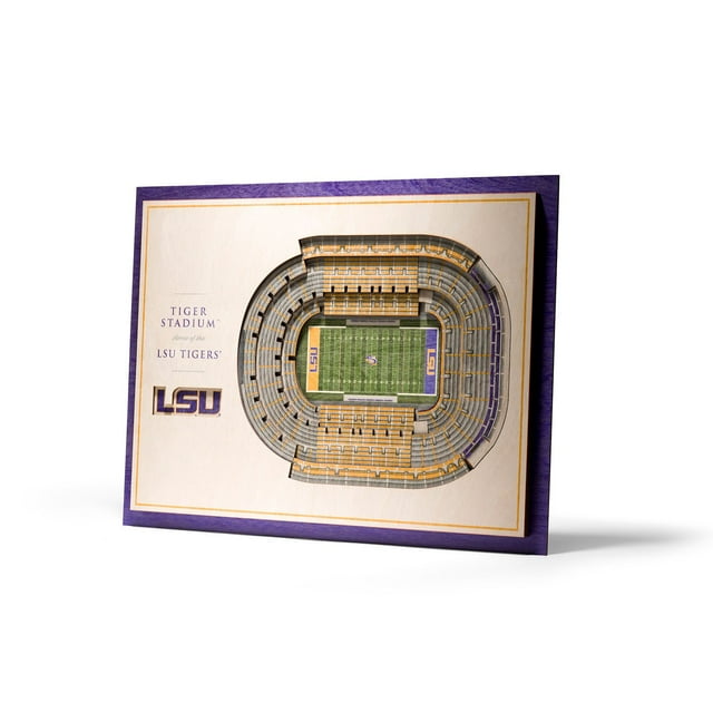 YouTheFan LSU Tigers 17"x13" 3D 5 Layer Stadium View Wall Art ...