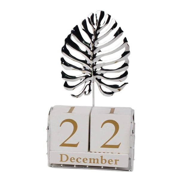 Manual Flip Calendar Wooden Perpetual Calendar Home Desktop Crafts ...