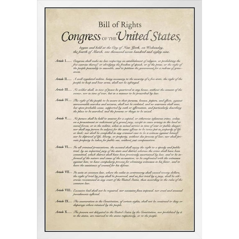 Bill Of Rights All Amendments