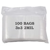 Clear Plastic Reclosable Zipper Bags 3x5 W/White Block (Package of 100 ...