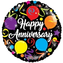 Black, Gold and Silver Mazel Tov 17" Mylar Balloons - Bulk (5 Pack ...