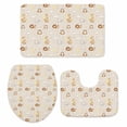 Cartoon Theme Bathroom Rugs Set Giraffe Elephant Lion Owl Moon Stars ...