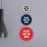 Signs ByLITA Circle Please Shut The Door Sign (Brushed Gold) - Medium ...