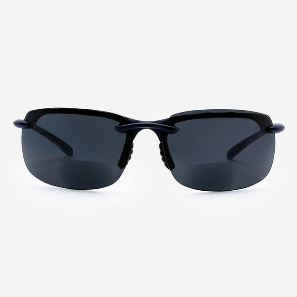 VITENZI Bifocal Sunglasses Semi Rimless Wraparound Readers for Reading ...