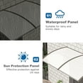 EDOEMSE Polycarbonate ABS Silver Gray Window Door Awning for Patios UV ...