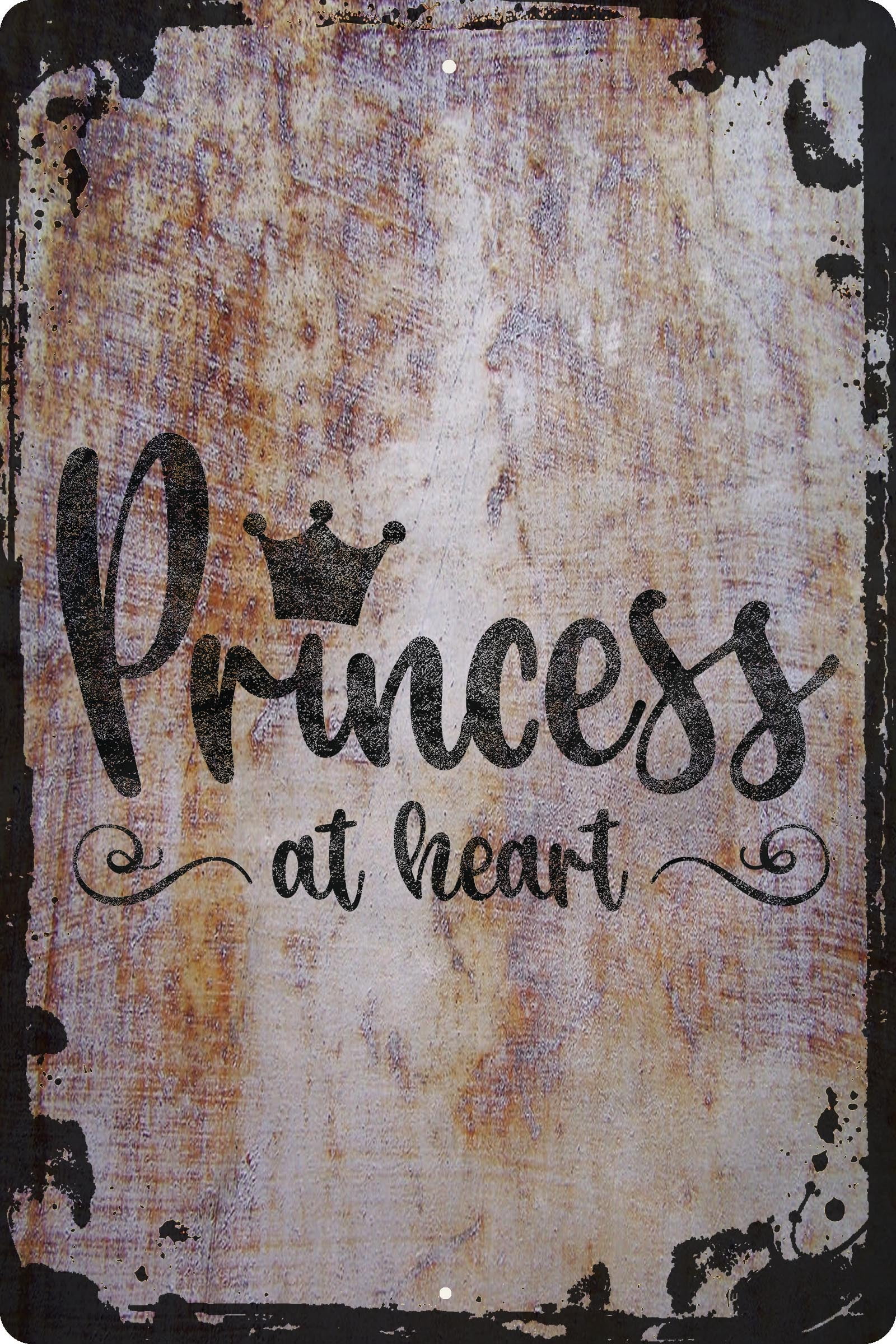 Princess at heart cursive crown girly kids royal Beige Wall Art Decor ...