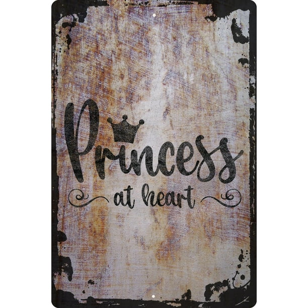 Princess at heart cursive crown girly kids royal Beige Wall Art Decor ...