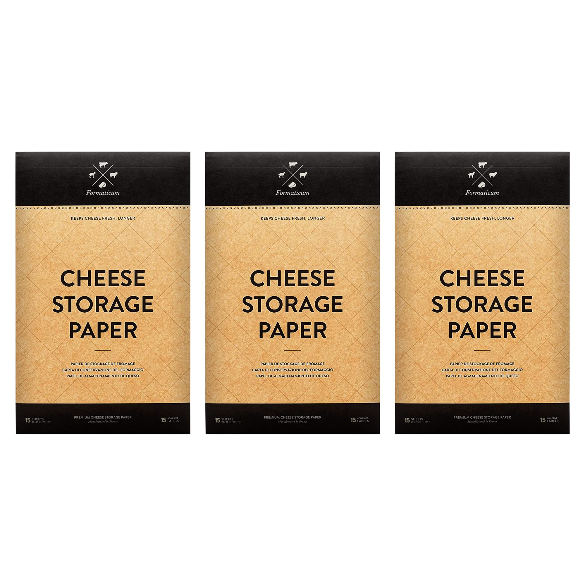 Formaticum Cheese Storage Wax-Coated Paper Wrapper, 45 Sheets for Fresh ...