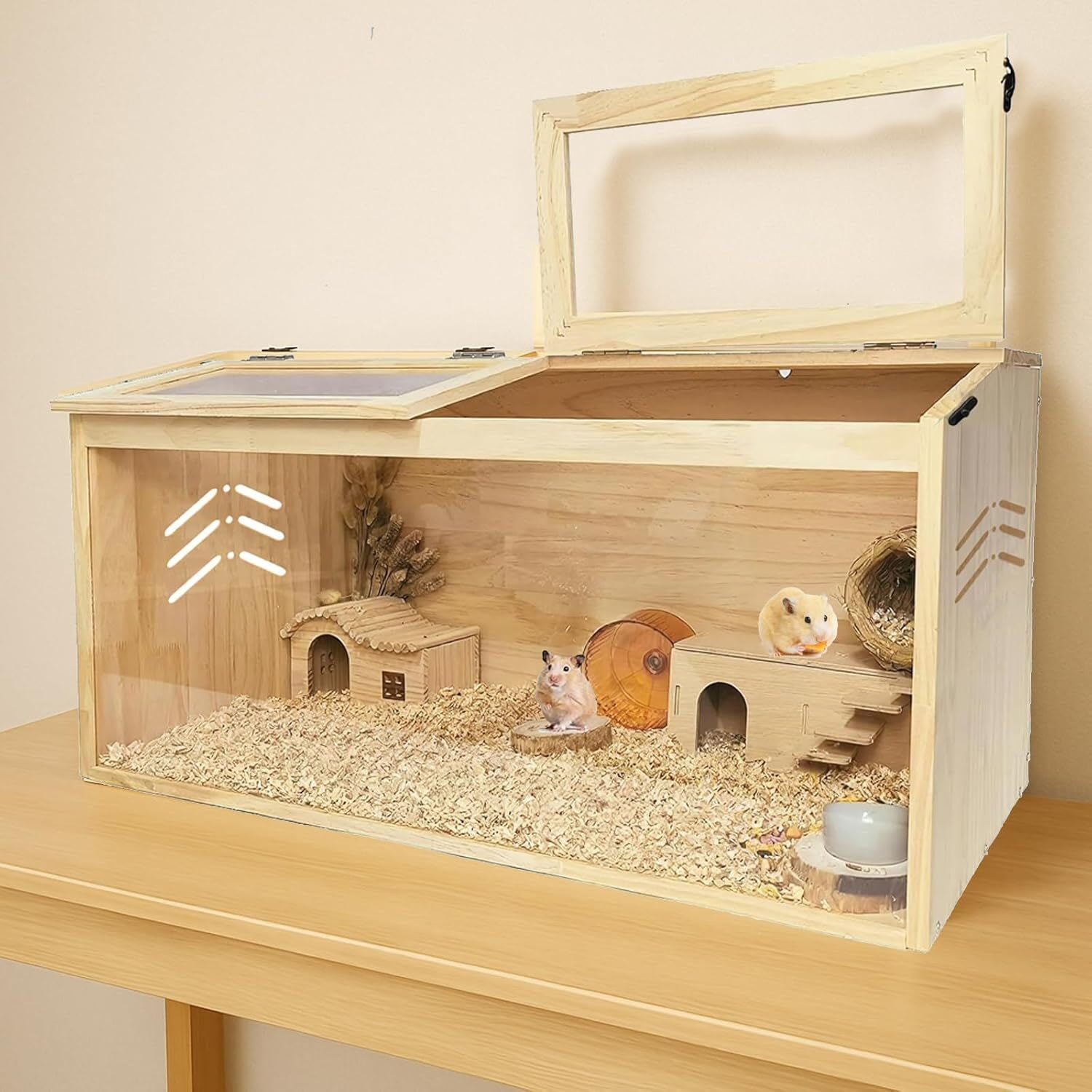 Click here for Ourlova 31in Large Wooden Hamster Cage Chewproof G... prices