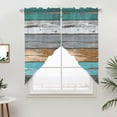 Coastal Style Swag Valances for Windows 36 inches Long, Retro Green ...