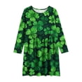 Fnooota Girls St. Patrick's Day Dresses, Soft Crew Neck Long Sleeve ...