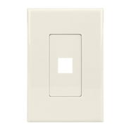 Construct Pro 12-Port Keystone Wall Plate with Screwless Face (Color ...