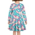 FKELYI Cute Axolotl Long Sleeve Dress for Kids Breathable Little Girls ...
