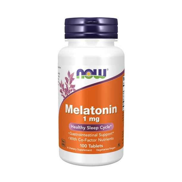 NOW Supplements, Melatonin 1 mg, with Co-Factor Nutrients, Healthy ...