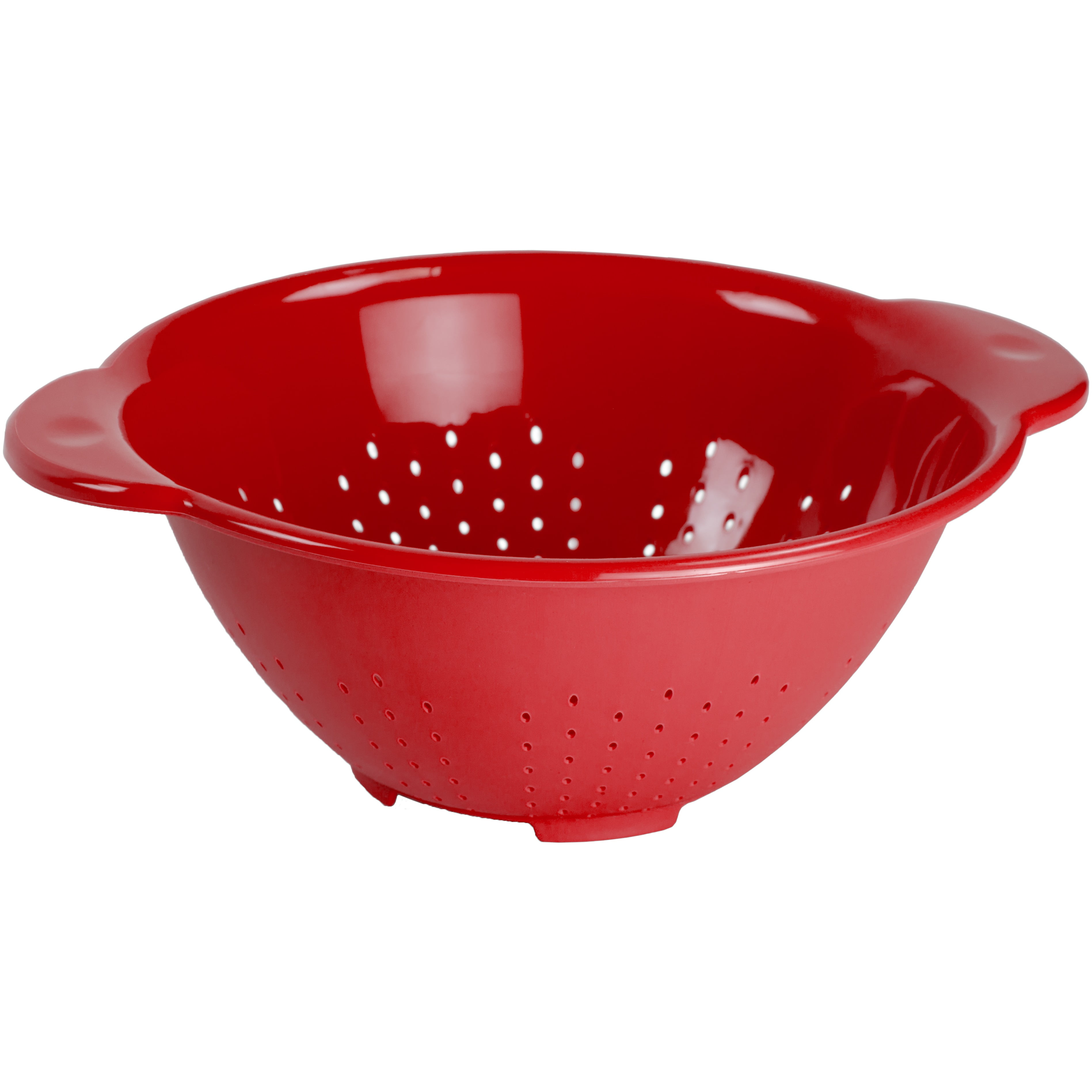 Mainstays 4-Quart Colander, Red, Dishwasher Safe, Dual Handles ...