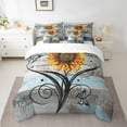 YST 7 Piece Rustic Sunflower Comforter Set Queen Size,Farmhouse ...