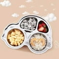 i Kito Cartoon Meal Plates 4section, Car Plates for Kids Meal Trays Set ...