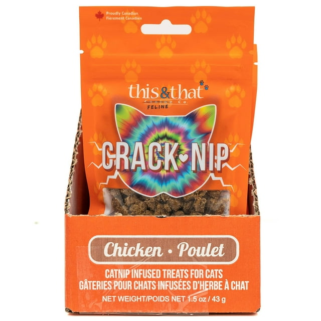 Snack Station: Crack-Nip 12 Pack - Chicken - 1.5 oz Bags - Catnip ...