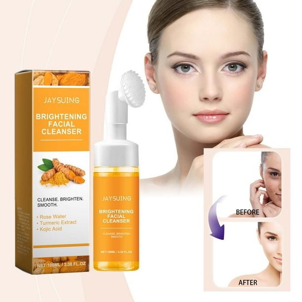 Fiudx Limpiador de Cúrcuma, Limpiador Facial Hidratante, Gel Iluminador de Cúrcuma, Limpiador ...