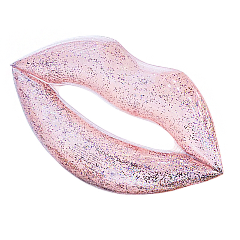 110*80cm Sequins Inflatable Swim Circle Lip Swimming Ring Woman Pool ...