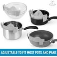 Zulay Kitchen Adjustable Silicone Pot Strainer for Most Pots & Pans ...