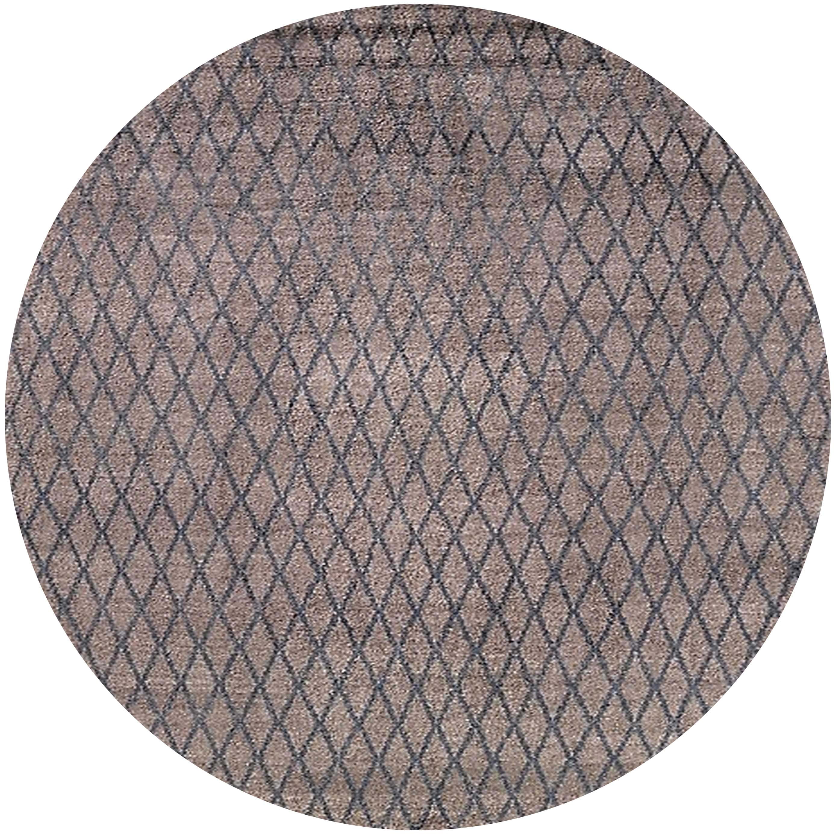 Ahgly Company Indoor Round Mid-Century Modern Rosy Brown Pink Oriental ...