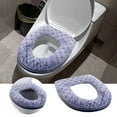 1 - Warm Zipper Bathroom Toilet Seat Mat Winter Soft Closestool Cover ...