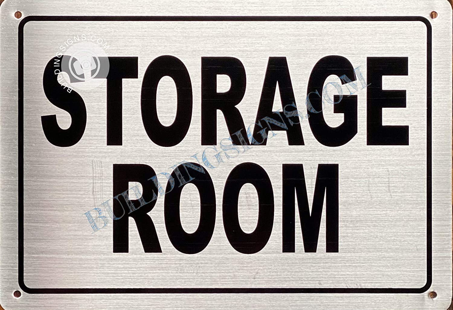 Storage Room Sign (Silver- Brush Aluminium, 7X10,Rust Free-Aluminium ...