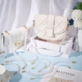 8Pcs 6 Style ABS Plastic Imitation Pearl Bag Handles with Transparent ...