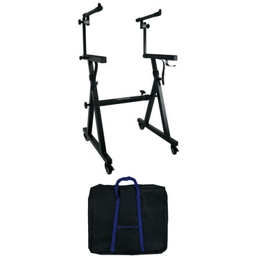 Pyle Adjustable Height Z Style Organ Keyboard Stand with Locking Wheels ...