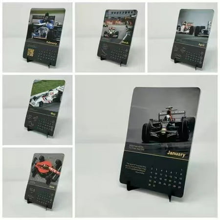JIUOU Formula One Calendar For F1 Fans 2023 Desk Calendar Monthly Table ...