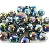 Big Game Toys 25 Glass Marbles, Milky Way Oil Slick Metallic, 1 Shooter ...