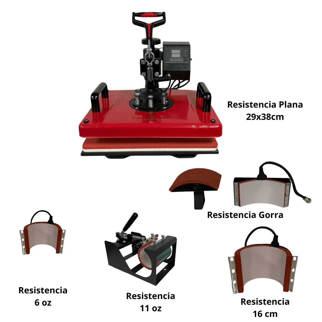Combo 5 en 1 Plancha plana 29x38cm TLP Modelo Red | Bodega Aurrera en línea
