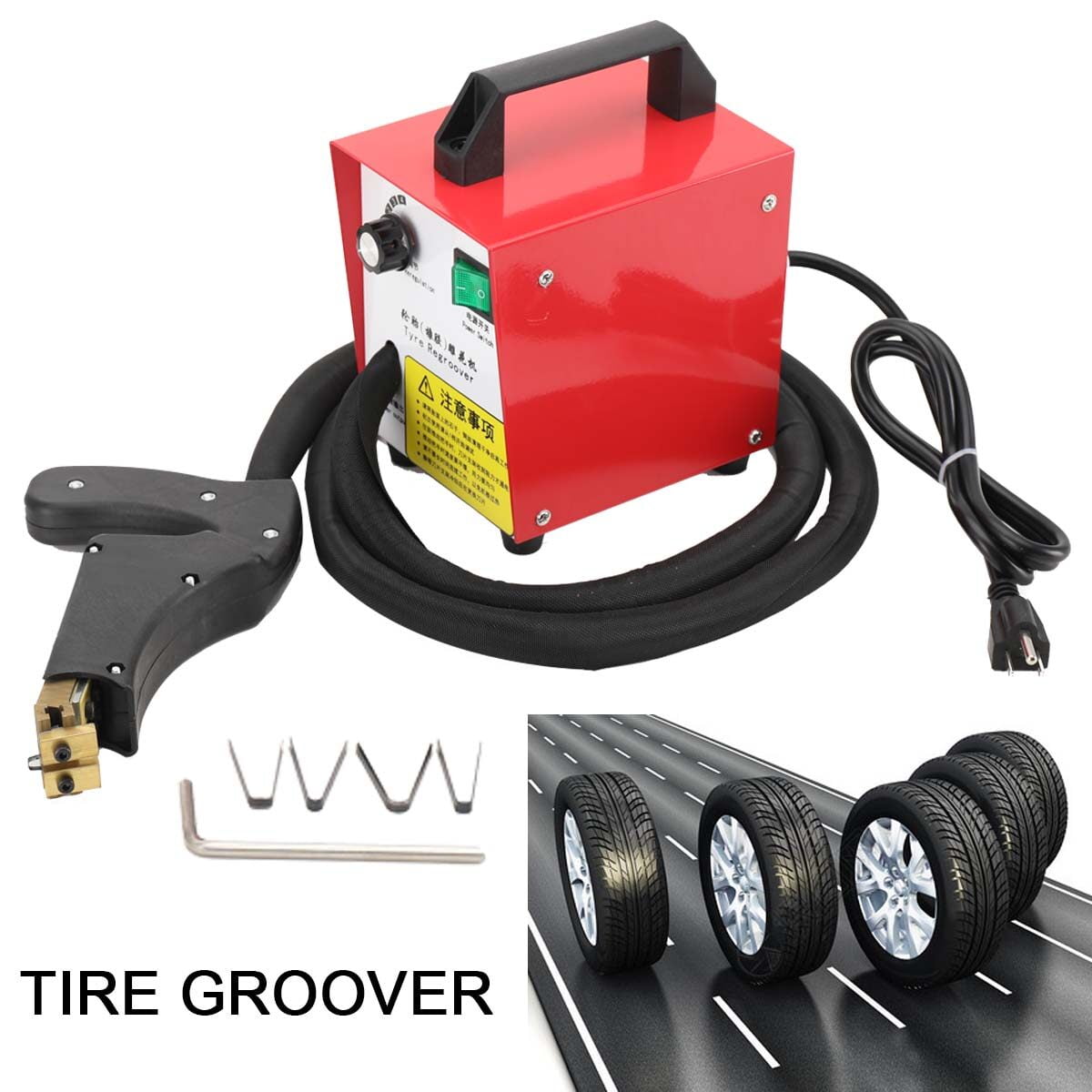 ECUTEE Truck Tire Groover 350W Manual Tire Grooving Cutting Machine ...