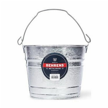 Behrens 7.5 Gal. Black Galvanized Steel Ash Pail B907PK - Walmart.com