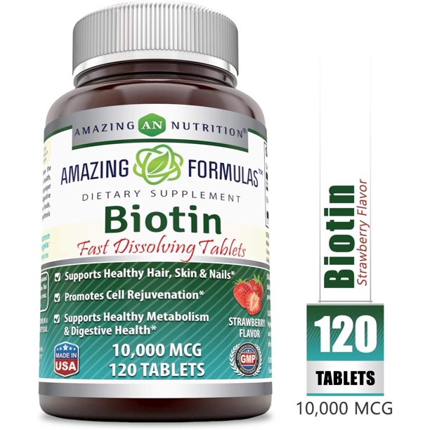 Amazing Formulas Biotin Fast Dissolving Tablets - 10000 MCG Tablets ...