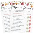 Bridal Shower Card Game Set, 4 Activities for 30 Guests, Floral Design ...