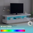 Harper & Bright Designs TV Stand for TVs up to 70" with LED Lights ...