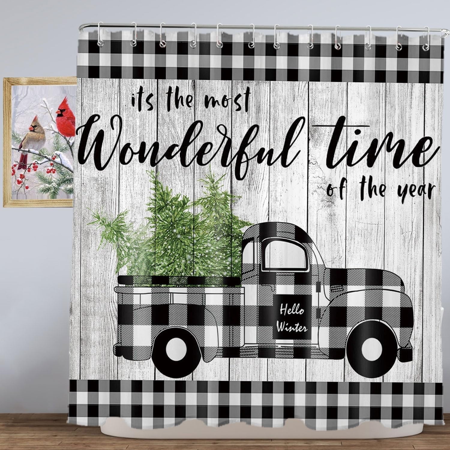 Click here for Qnlienft Christmas Shower Curtain  72X72 Winter Sh... prices