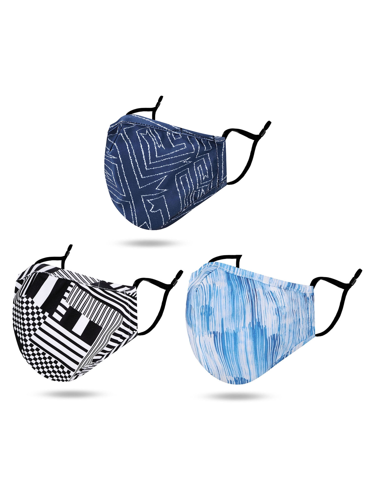 Large 2 Layers Men Cloth Face Mask Reusable Washable with Adjustable ...