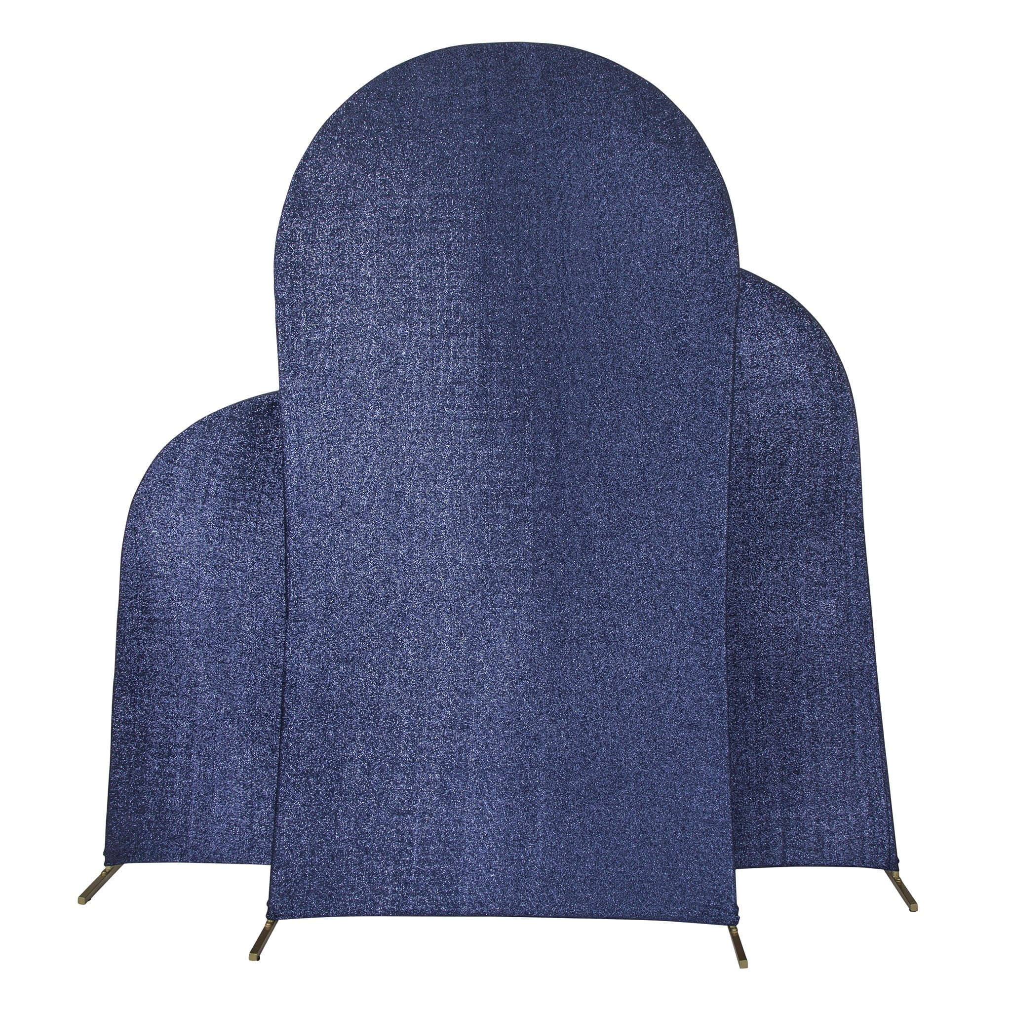 Shimmer Spandex Arch Covers 3Pc/Set for Chiara Frame Backdrop Navy Blue ...
