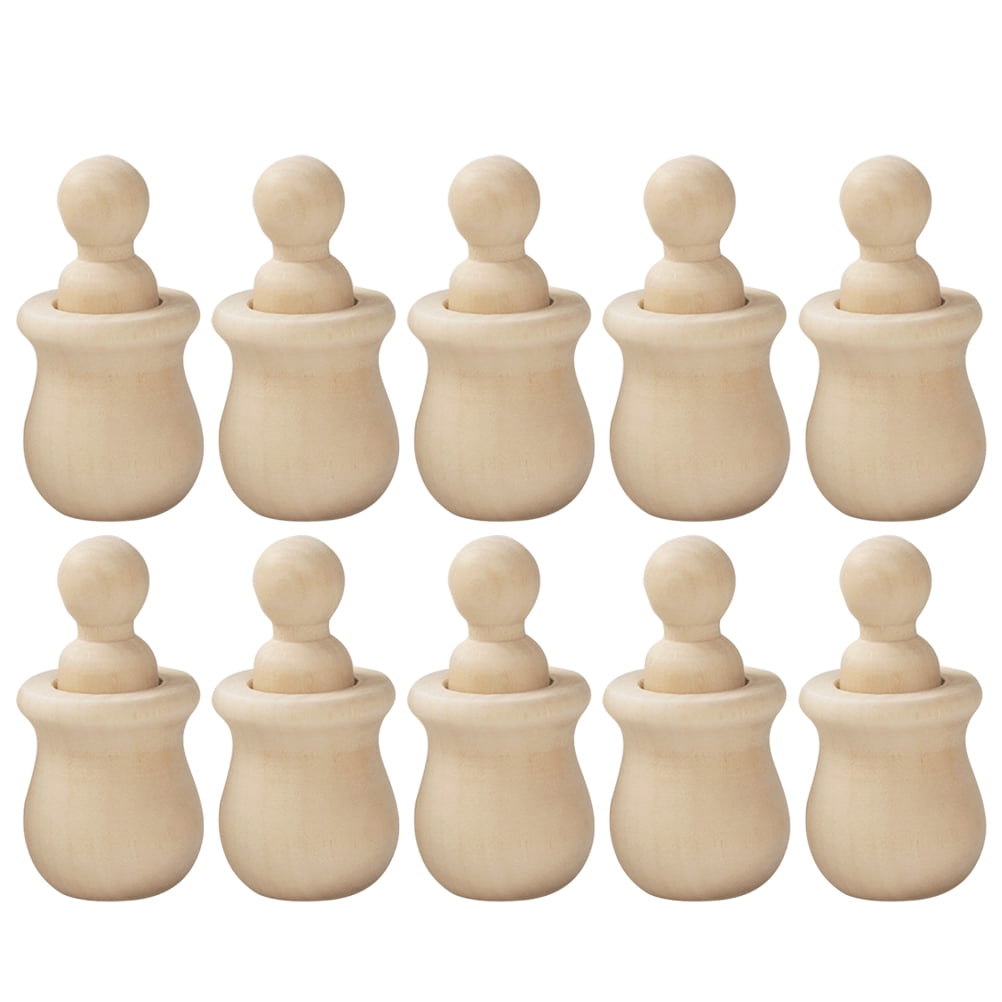 NUOLUX Pegwood Wooden Dolls People Unfinished Bodies Family Diy Figures ...