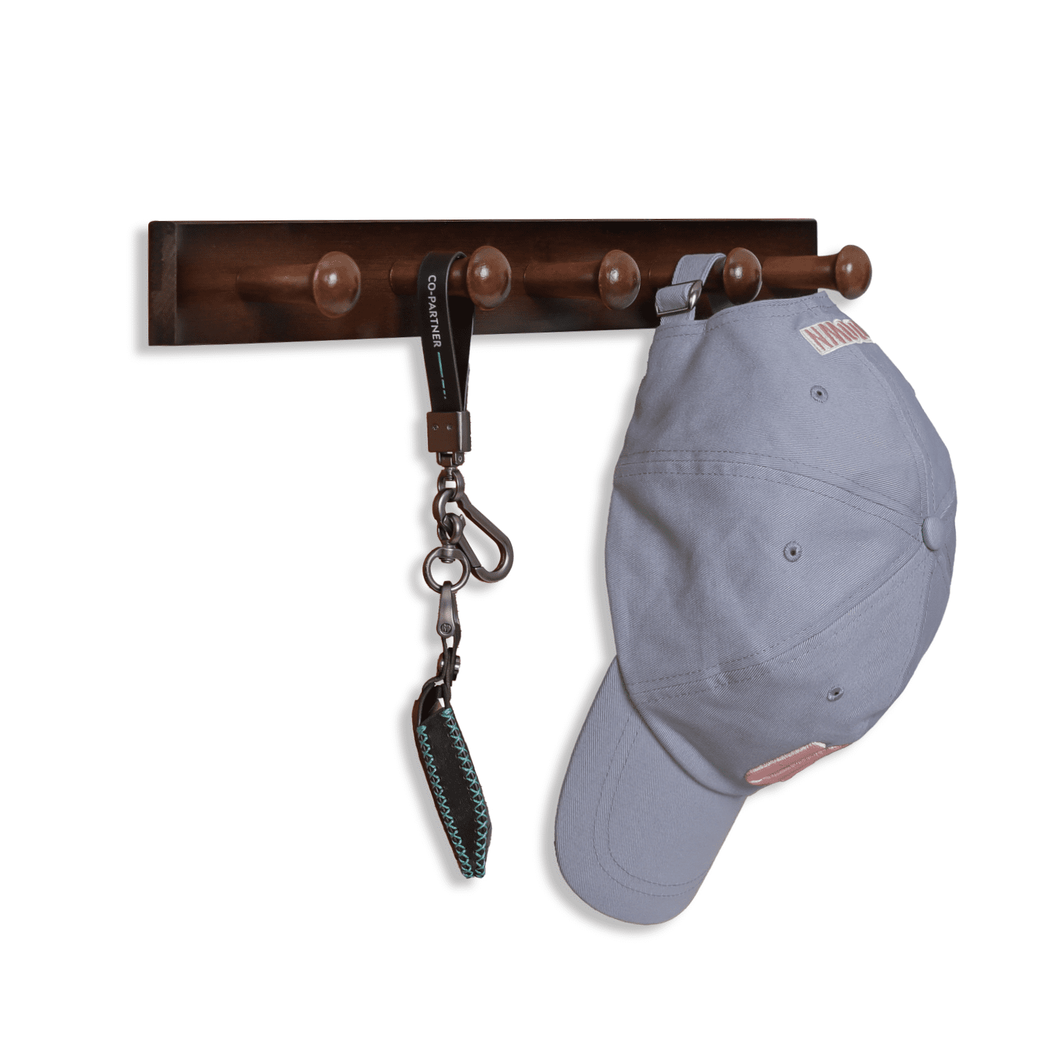 MoNiBloom Bamboo 5 Hooks Wall Mounted, Hat Scarf Organizer Coat Rack ...