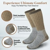 Debra Weitzner Merino Wool Thermal Socks - 3 Pairs, Warm Winter, Hiking ...