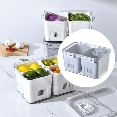 Vegetable Storage Containers for Fridge, Produce Saver Containers ...