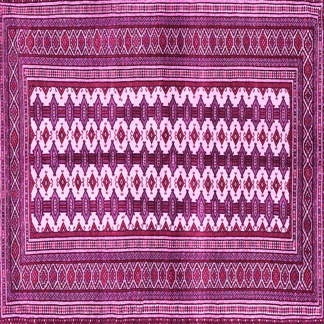 Ahgly Company Indoor Square Southwestern Pink Country Area Rugs, 6 ...