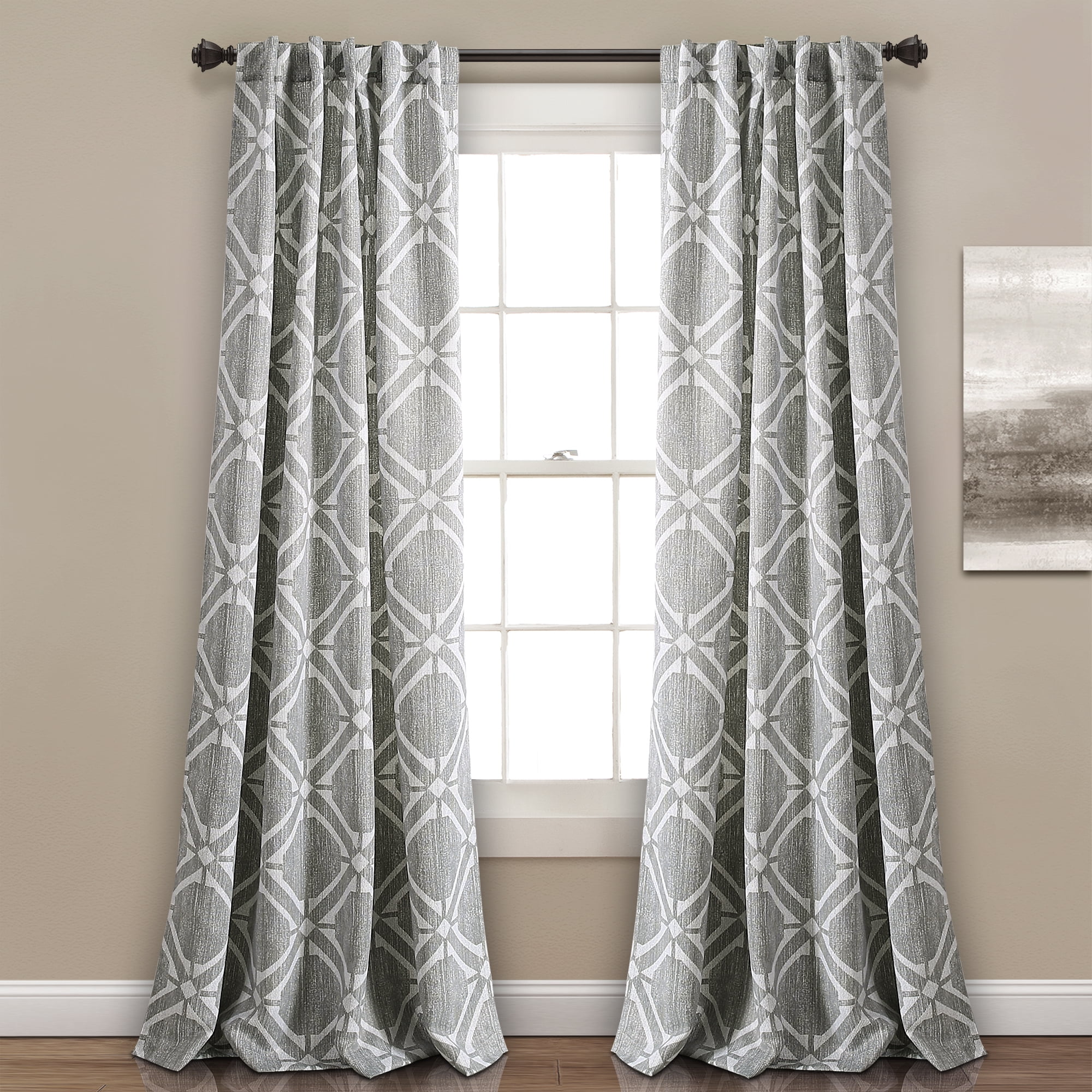 Kane Geo Room Darkening Window Curtain Panels Set - Walmart.com