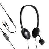 Onn 3.5 mm Wired Stereo Headset, Adjustable Headband, Built-in ...