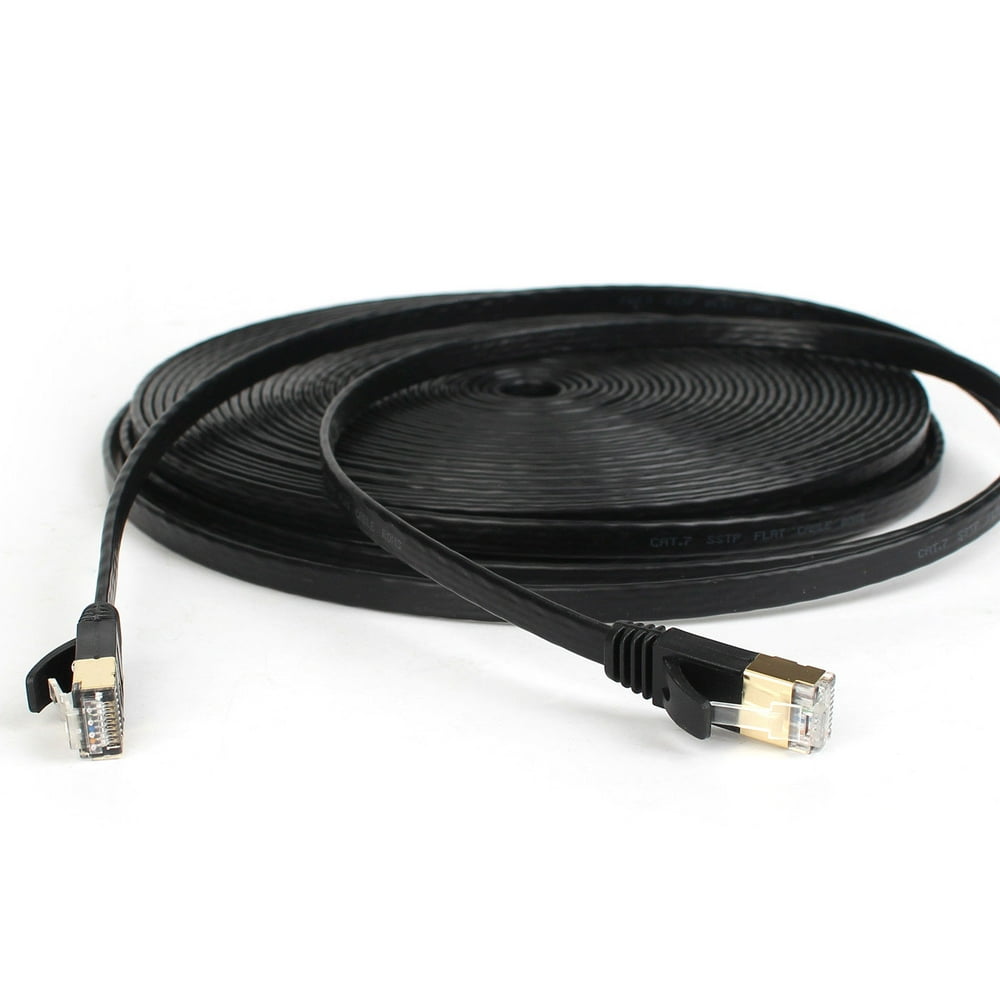 200FT Cat7 Slim Flat Network Ethernet LAN Patch Cable Cord for Router ...