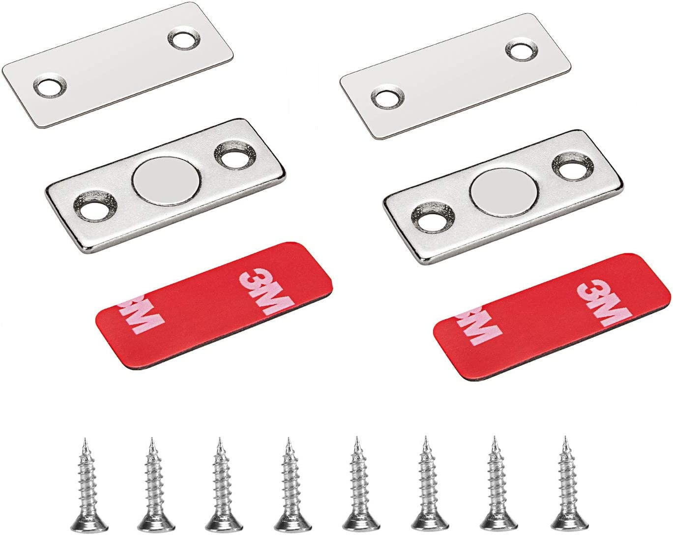 Magnetic Door Catch, Drawer Closet Stainless Steel Thin Magnet Latches ...